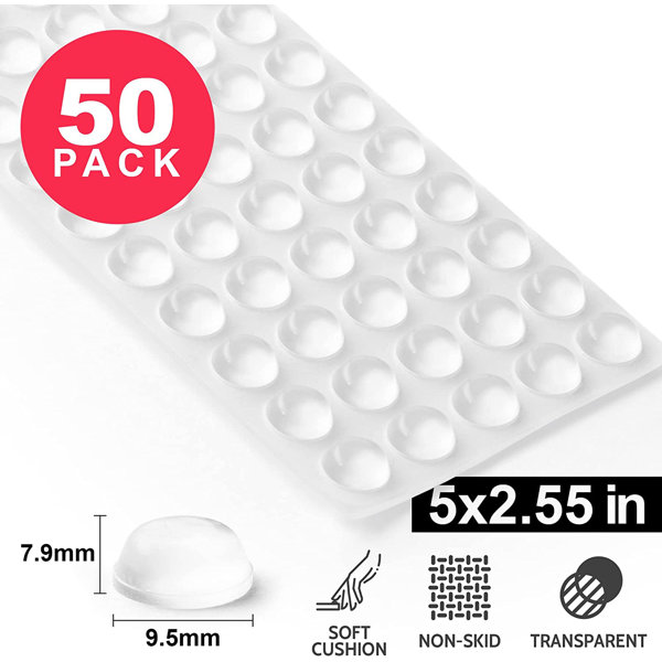 Zulay Kitchen Zulay Home Cabinet Bumpers Clear Adhesive Small Rubber Stoppers - 50 Pack ...